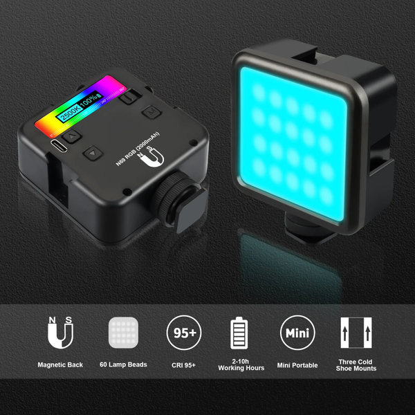 Mini Lampara Led Rgb Portátil Iluminación De Video Live N69 – COLMETECNO